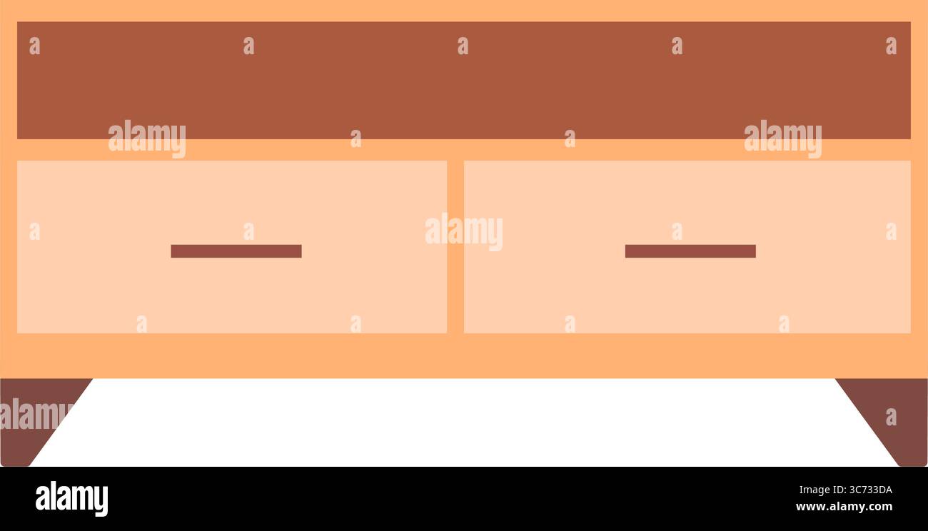 Modern wooden tv stand Stock Vector Images - Alamy