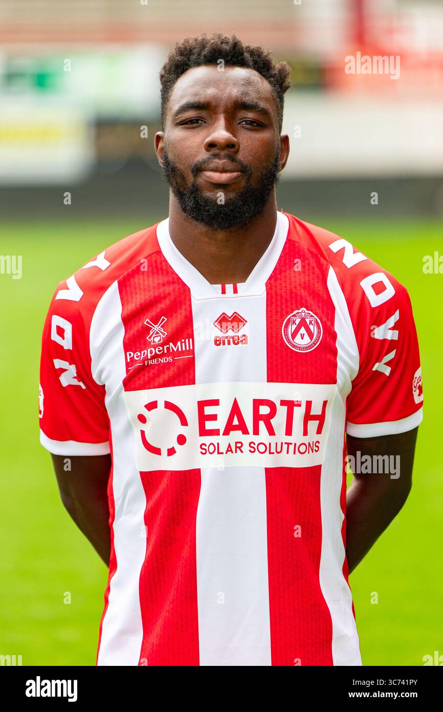 Kortrijk's Thierry Ambrose poses for a portrait picture at the 2025-2026 season photoshoot of ...