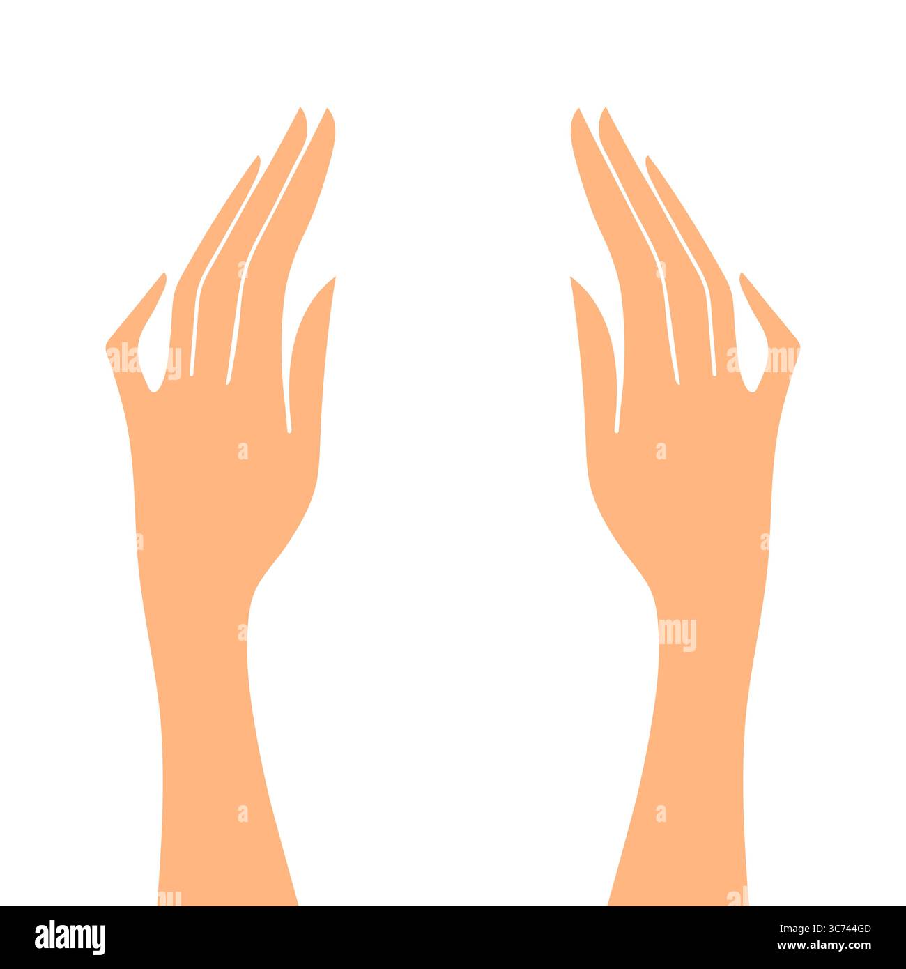 Woman raised hand gesture Stock Vector Images - Alamy