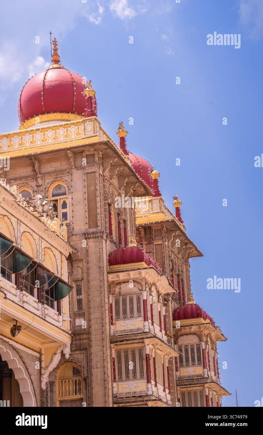 A stunning view of Mysore Palace, an iconic royal residence in ...