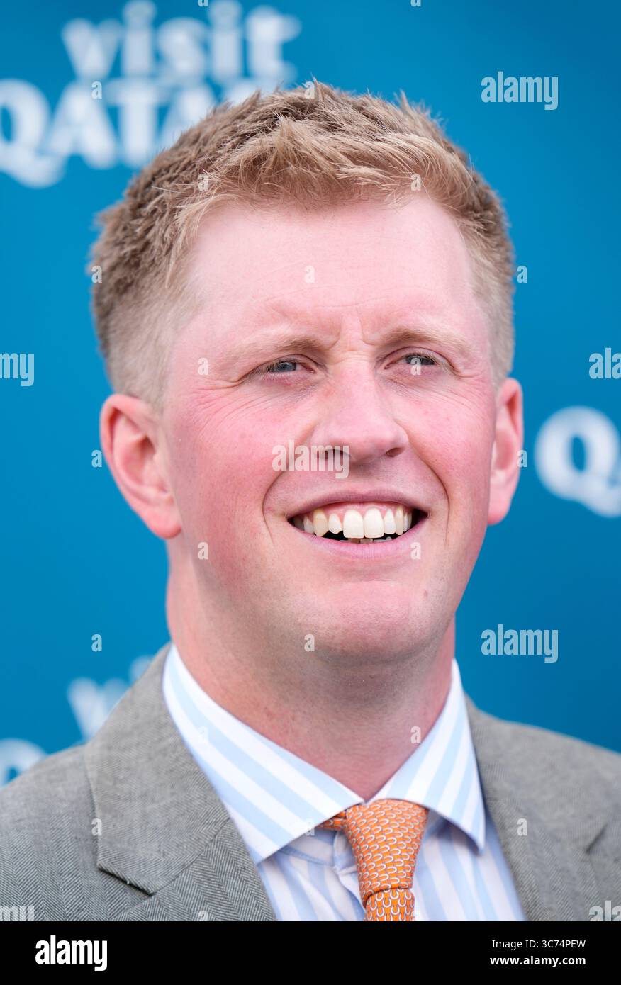 Trainer Sean Quinn after seeing Jm Jungle, ridden by Jason Hart, win ...