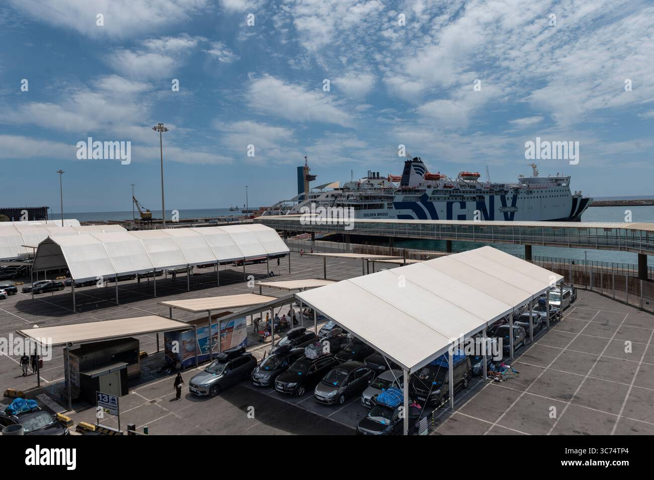 Several vehicles during the departure operation of the Operation Crossing the Strait (OPE) 2025 ...