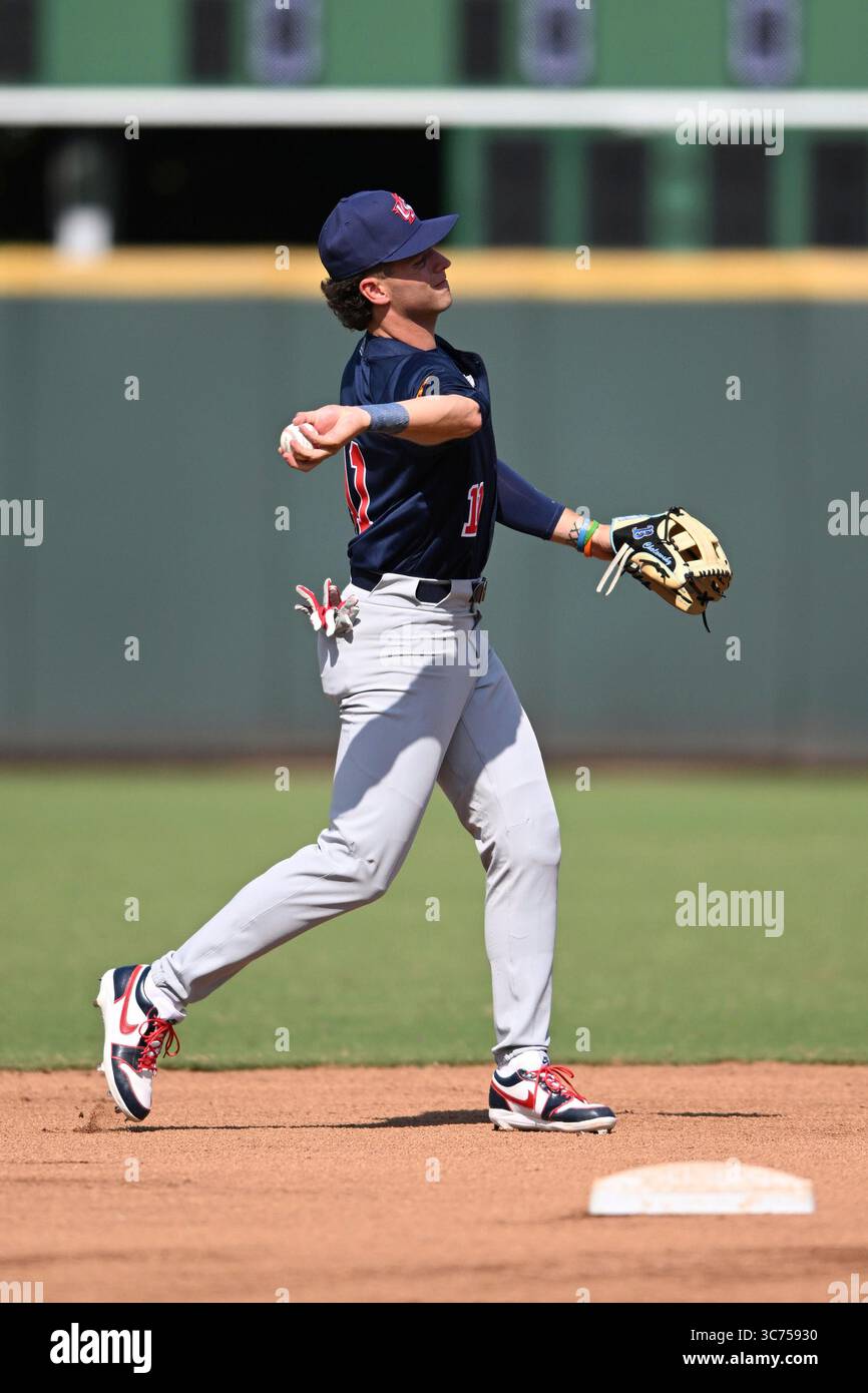 Roch Cholowsky (11) (UCLA) of Team Stars warms up during a USA Baseball ...