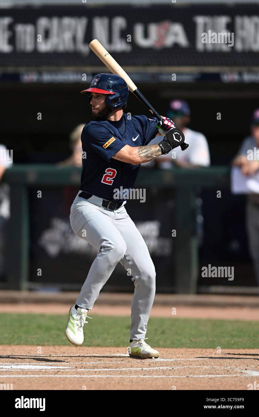 Lucas Moore (2) (Louisville) of Team Stars at bat during a USA Baseball ...