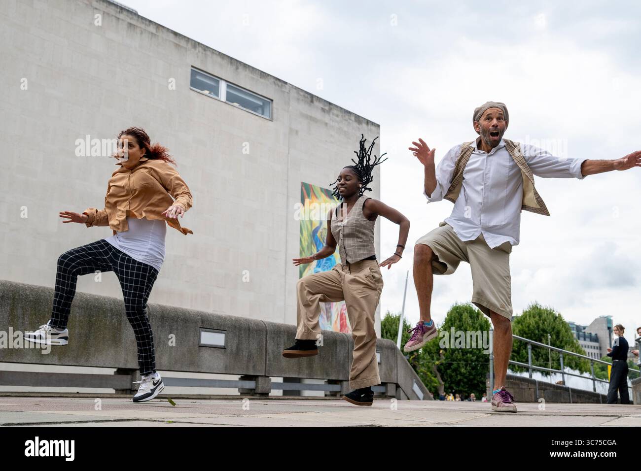 London, UK. 1 August 2025. Members of Grounded Movement, led by London ...