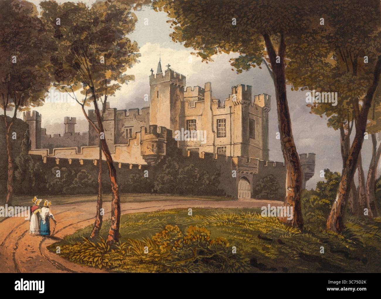 Wilton Castle, County Wexford, England, around 1850, after a painting ...