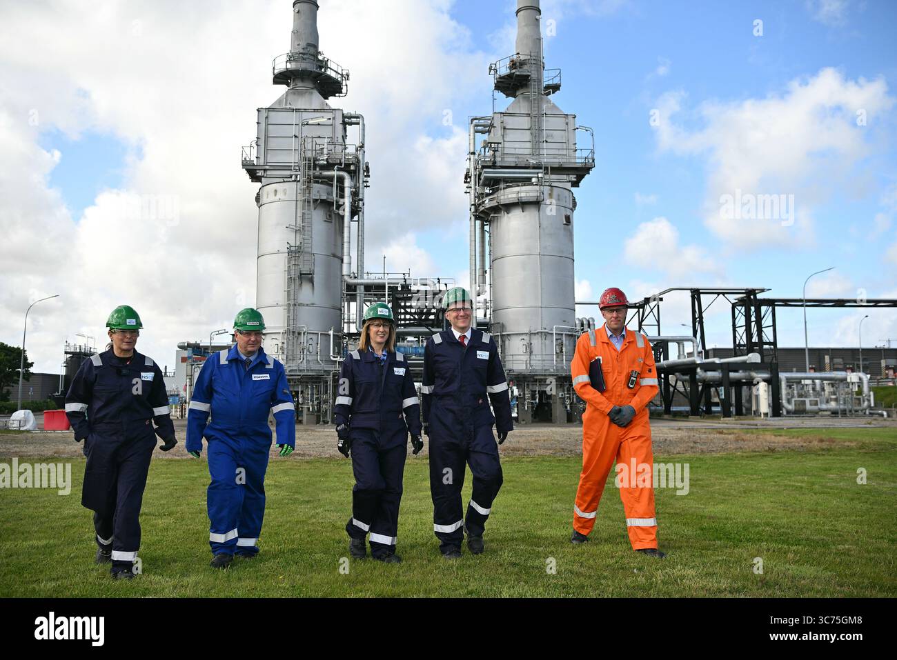 Chancellor of the Exchequer Rachel Reeves (centre) during a visit to ...