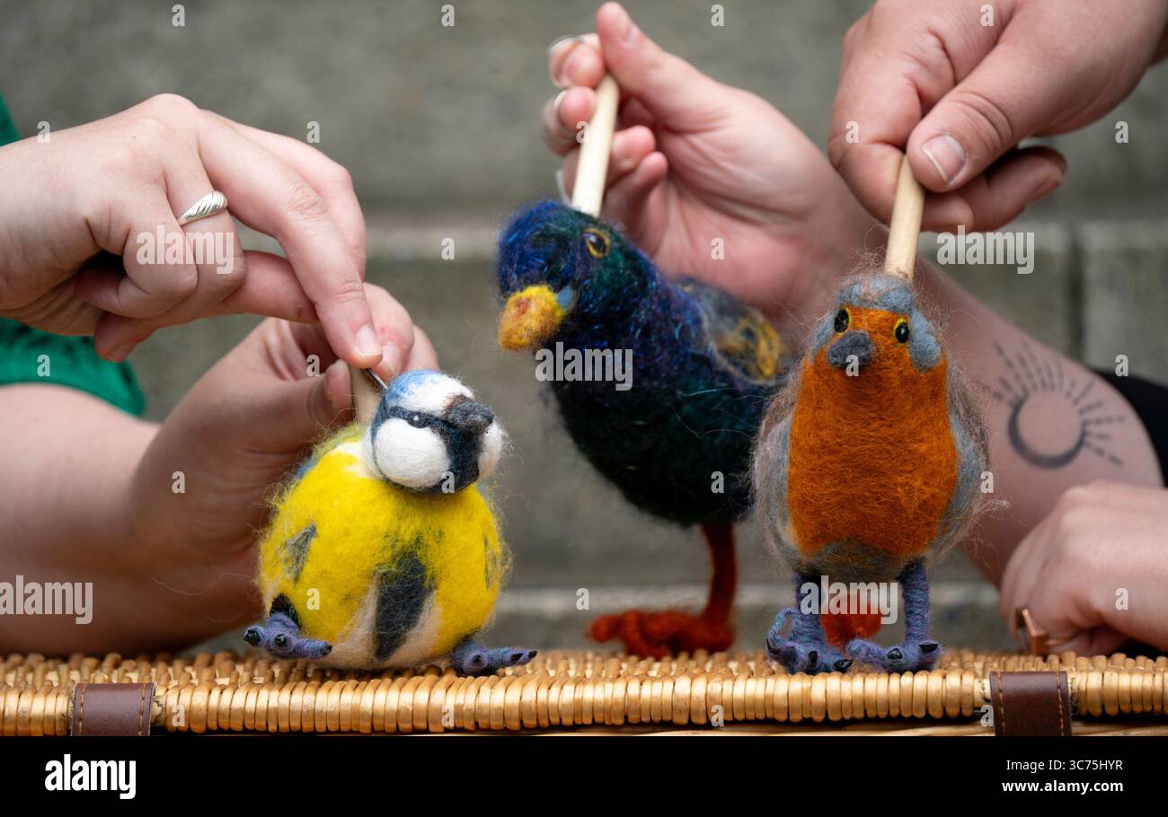 Edinburgh, Scotland, UK. 1st August 2025. One of the bird puppets ...