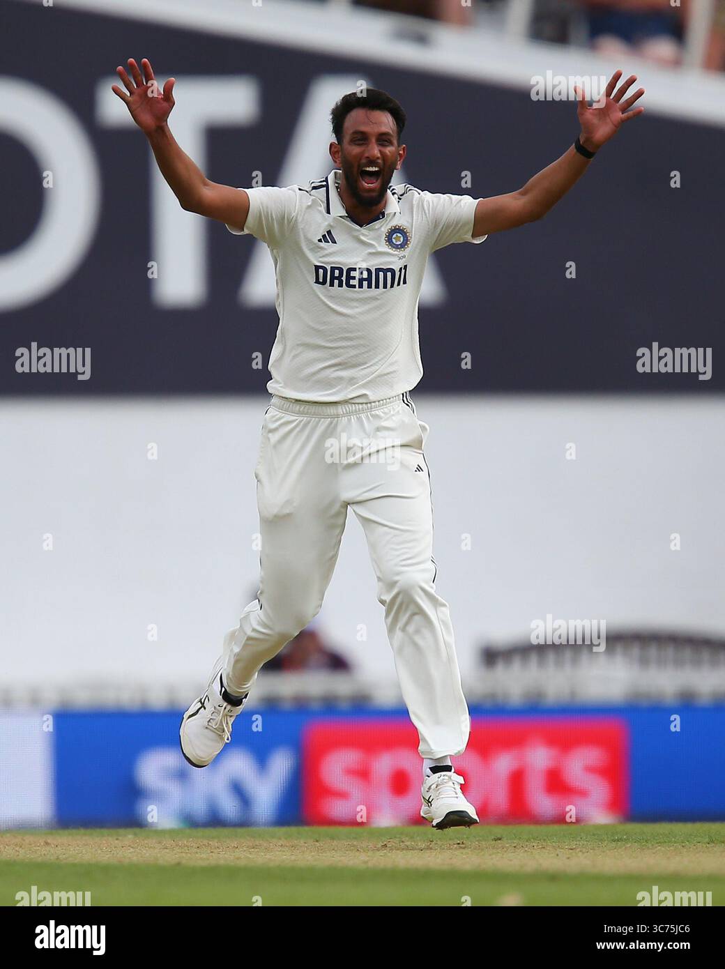 London, England, August 01 2025: Prasidh Krishna (24 India) celebrates ...