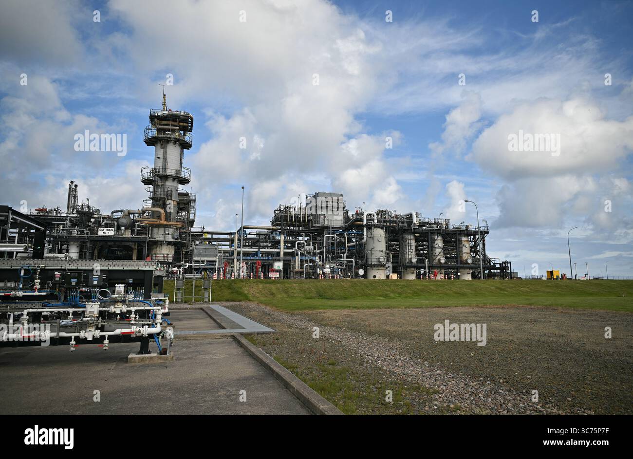 A view of the St Fergus Gas Plant in St Fergus, Aberdeenshire, during a ...