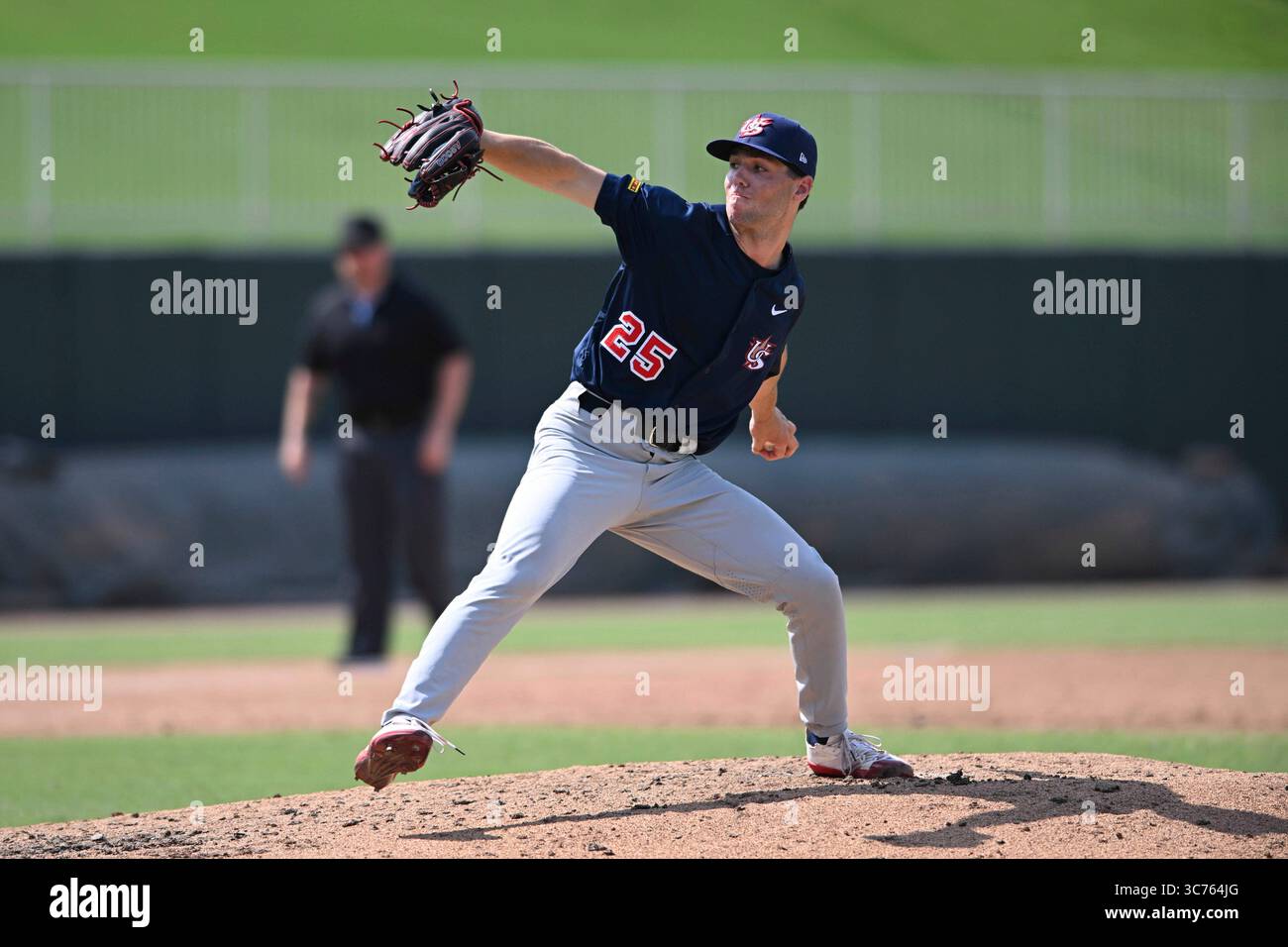 Team Stars pitcher Ryan Marohn (25) (NC State) delivers a pitch during ...