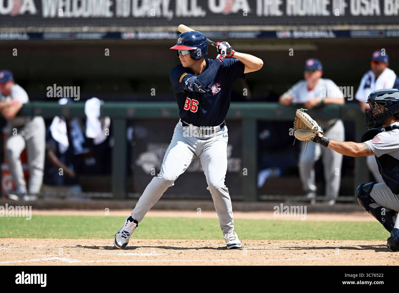 Ace Reese (36) (Mississippi State) of Team Stars at bat during a USA ...