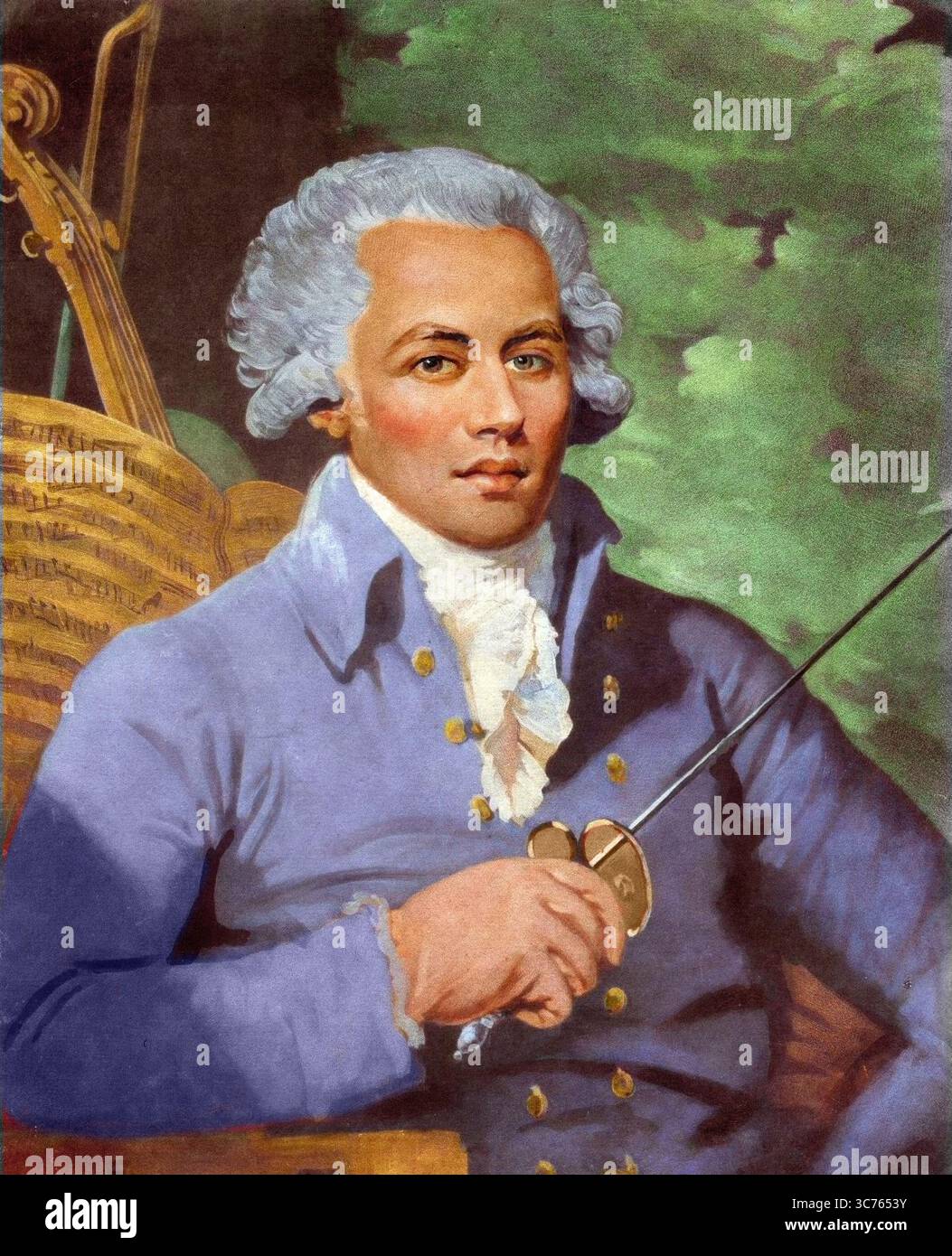 Joseph Boulogne (1748-99), Chevalier de Saint-George engraving after ...