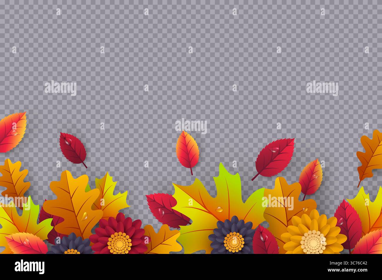 Colorful origami flowers leaves Stock Vector Images - Alamy