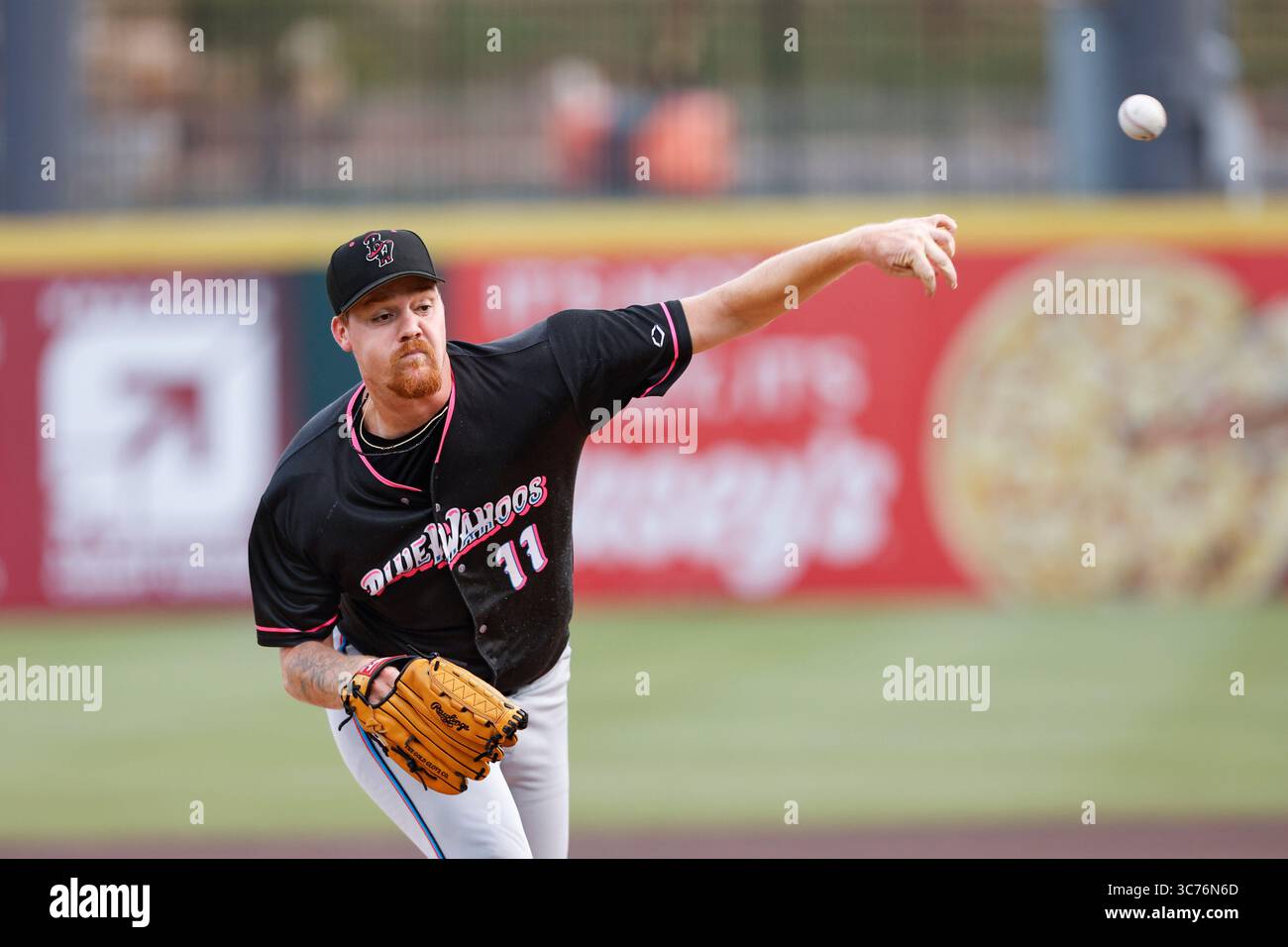 Pensacola Blue Wahoos starting pitcher Dax Fulton (11) in action against the Knoxville Smokies ...