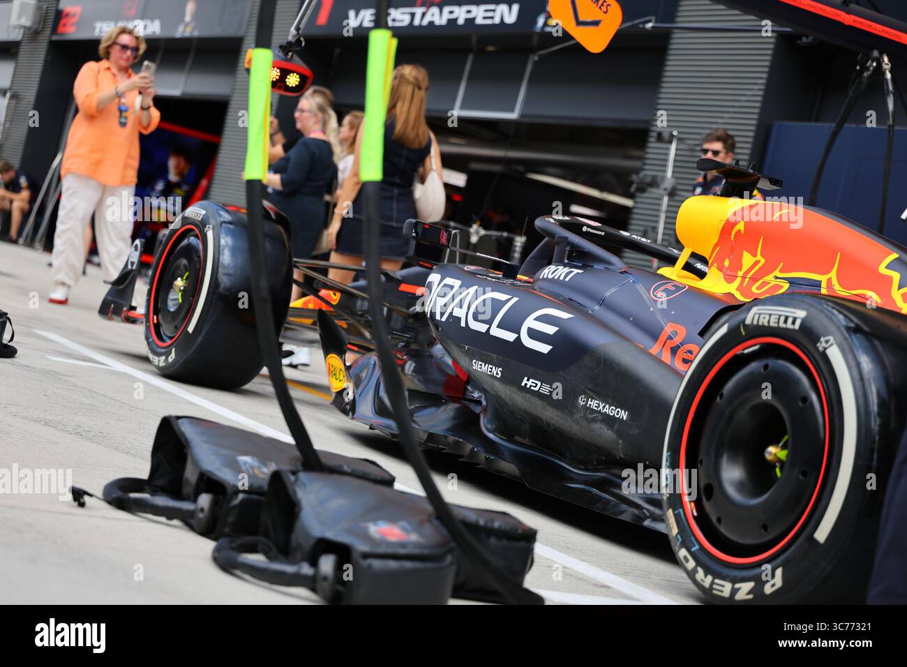 Of The Team Oracle Red Bull Racing, Red Bull Honda RB21,In Pit lane,Pit ...