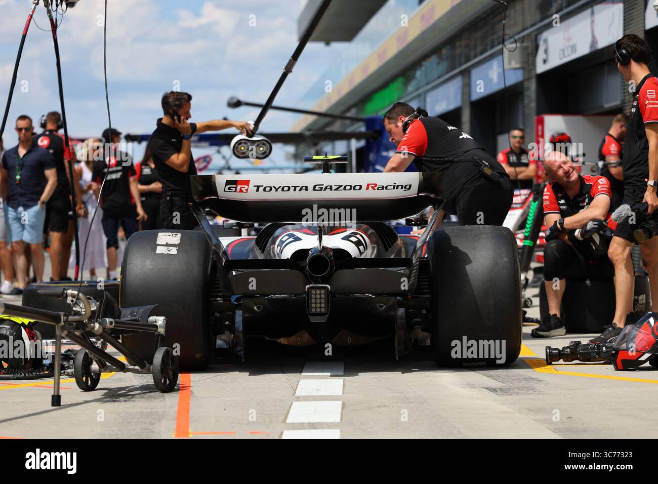 Of The Team Moneygram Haas F1 Team, Haas Ferrari VF-25,In Pit lane, Pit ...