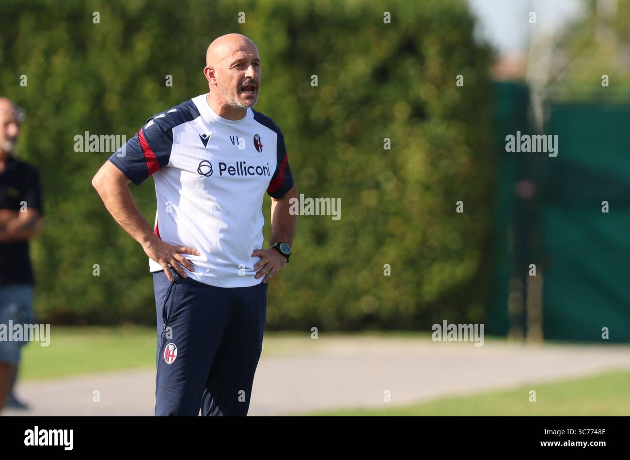 Bologna's head coach Vincenzo Italiano during the friendly match ...