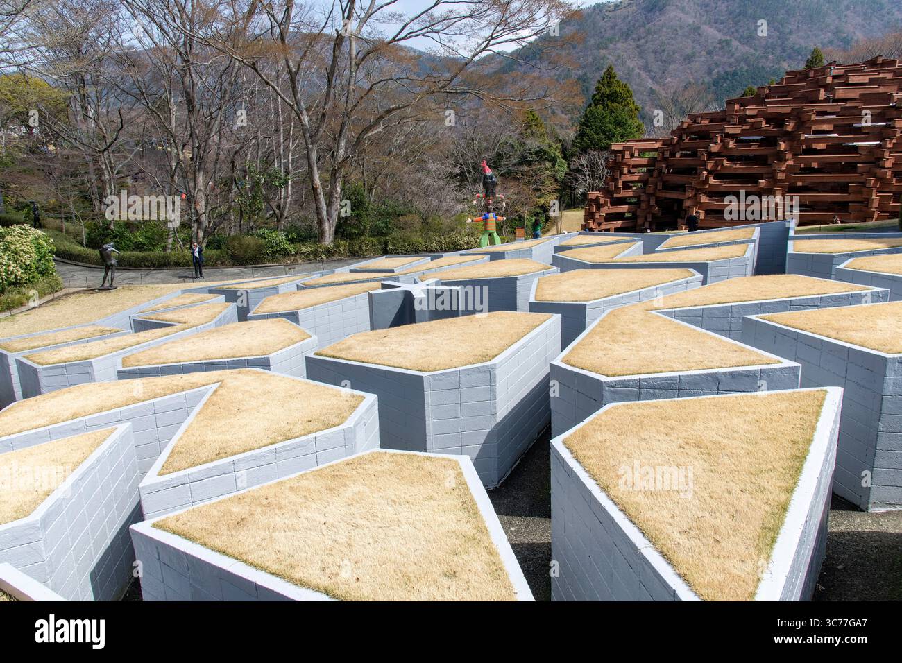 Hakone, Kanagawa, Japan-7 April 2025; The Hakone Open-Air Museum Museum with outdoor sculpture ...