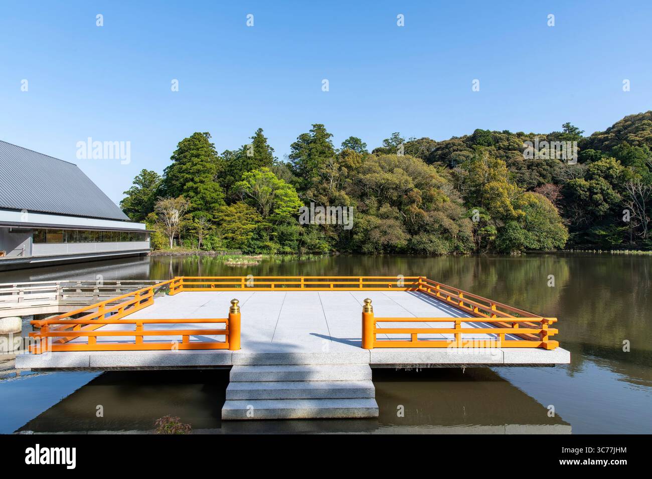 Mie, Ise, Toyokawacho, Japan-14 April 2025; Magatama Pond Amphitheater ...