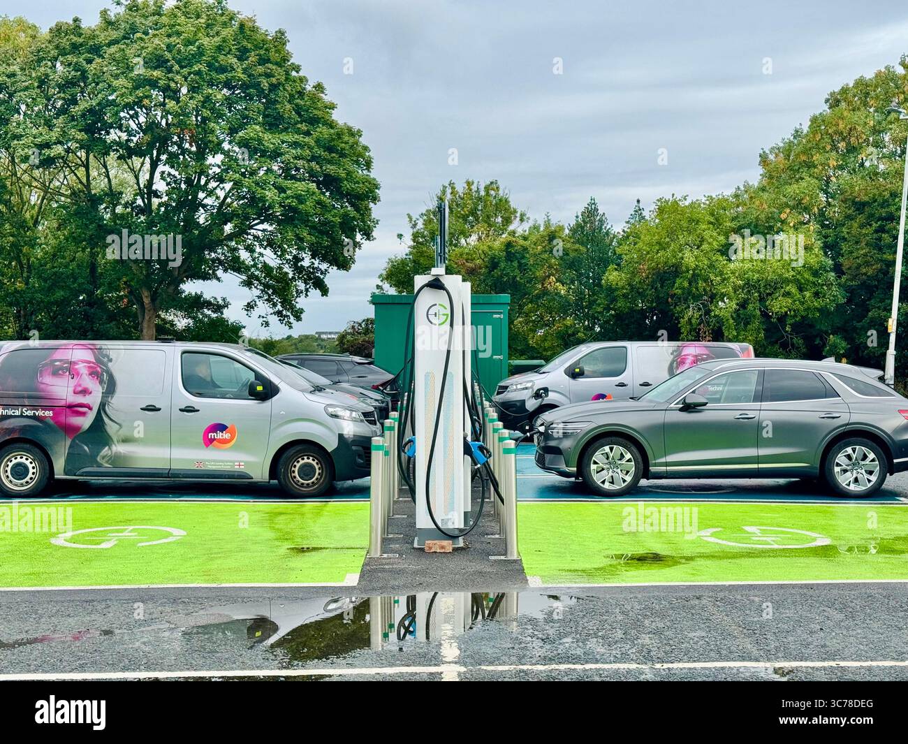 GRIDSERVE EV charging station at Ferrybridge Services M62. A technology ...