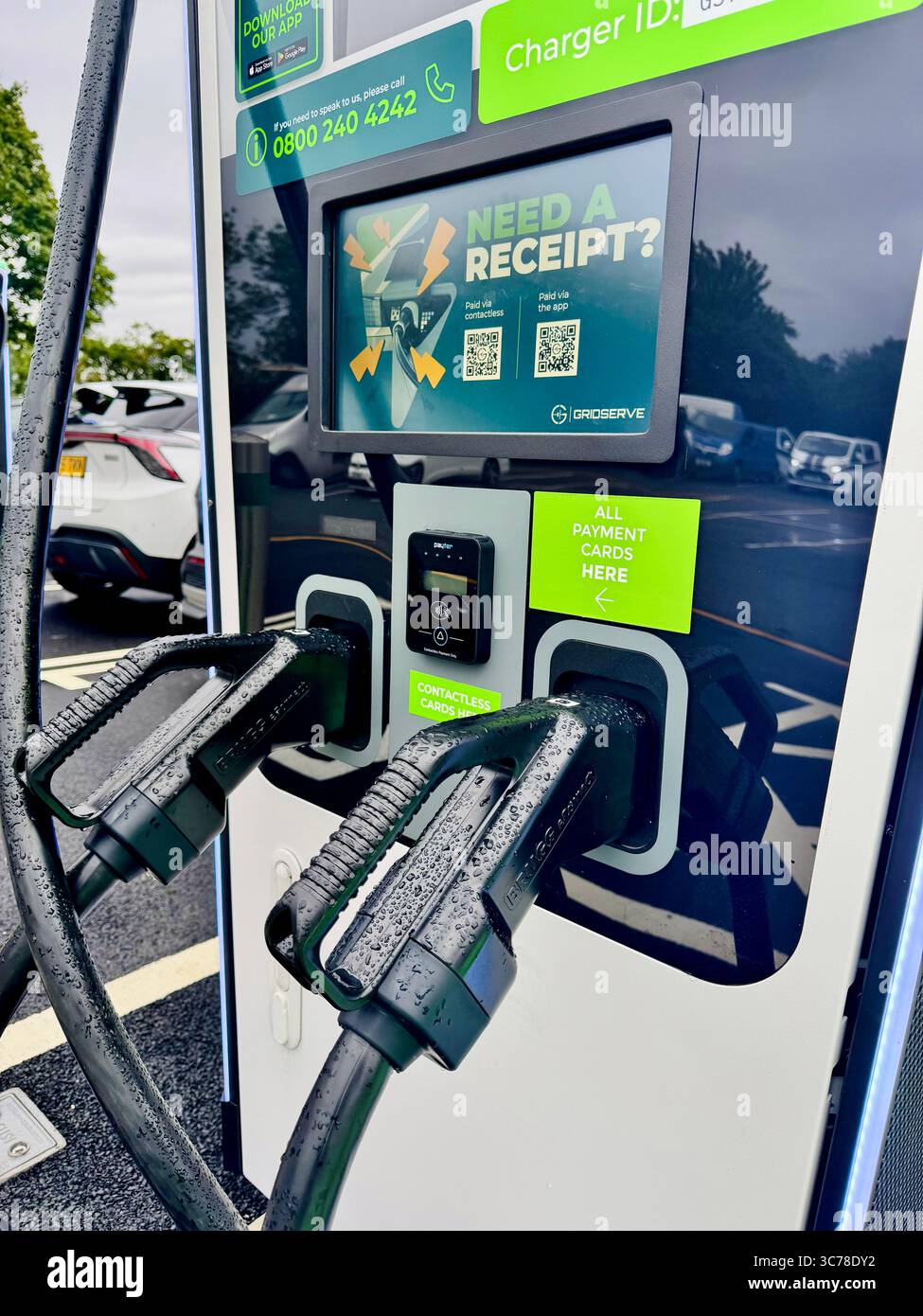 GRIDSERVE EV charging station at Ferrybridge Services M62. A technology ...