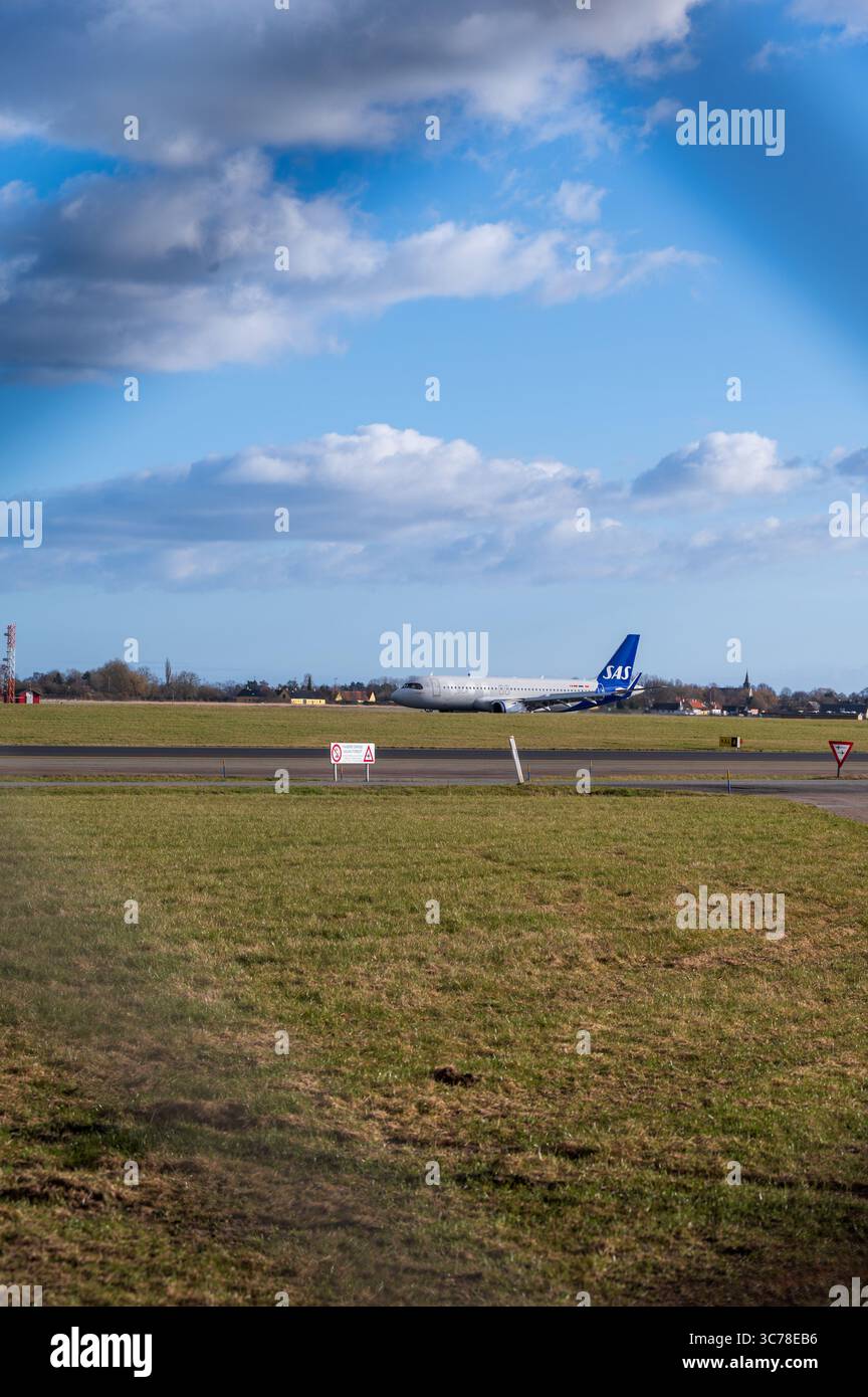 Copenhagen, Denmark - March 16, 2025: Airbus A320 by SAS at Copenhagen ...