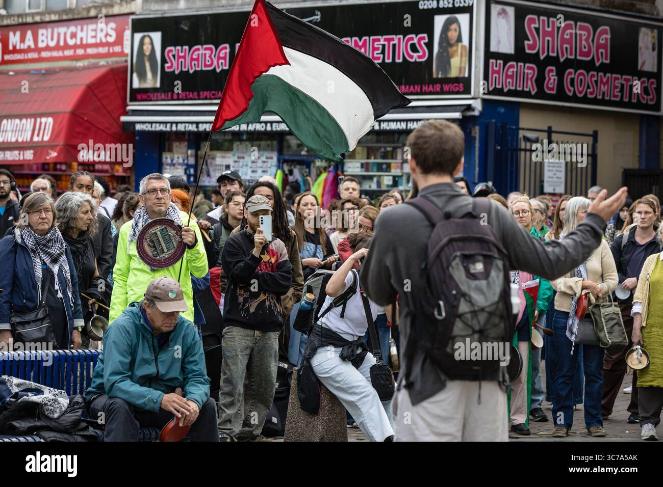 LEWISHAM, LONDON, UK - 01 Aug 2025: Protesters from Palestine ...