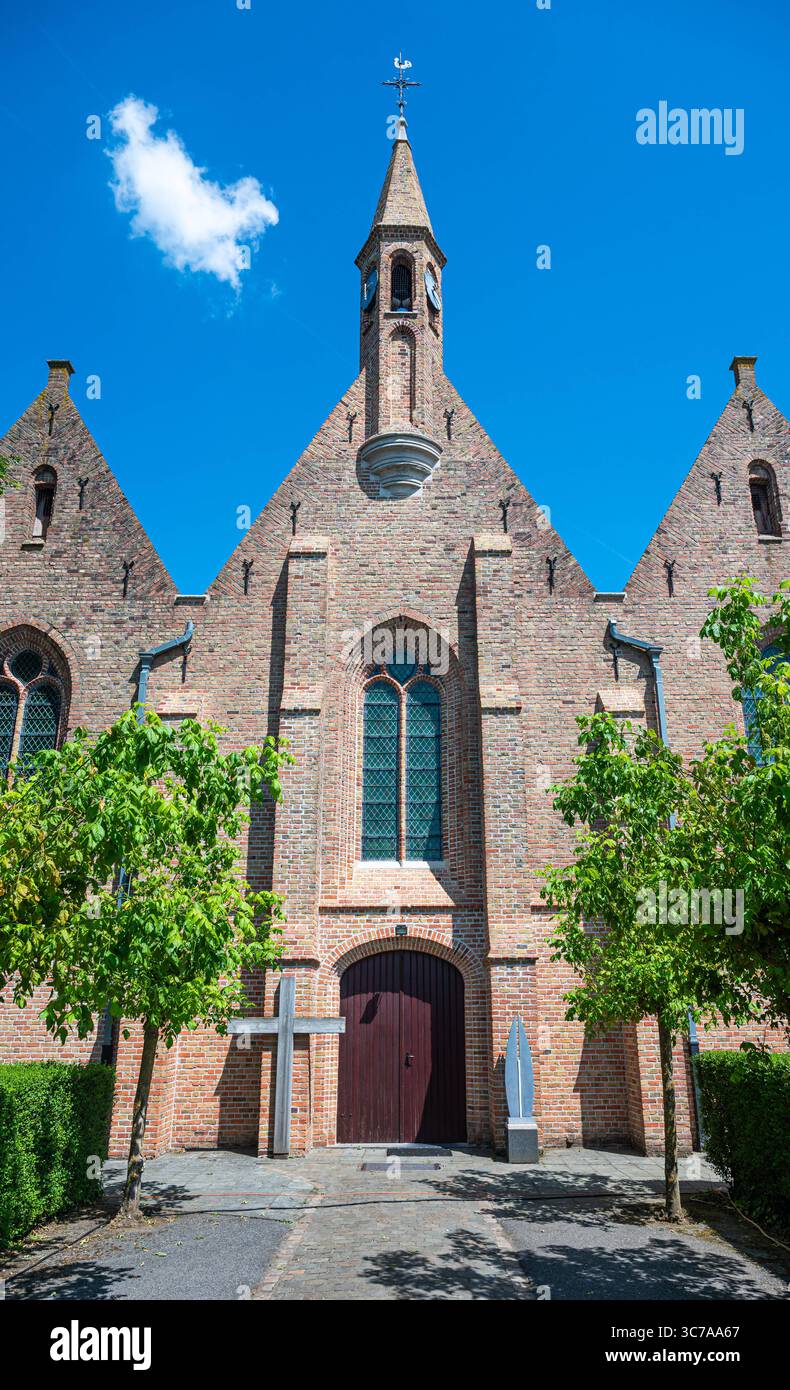 Saint Julian church of the village of Langemark Poelkapelle, West ...