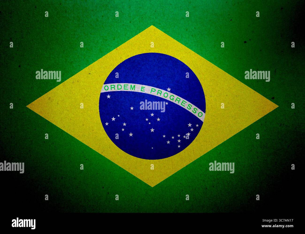 Brazilian Flag printed on a paper sheet Stock Photo - Alamy