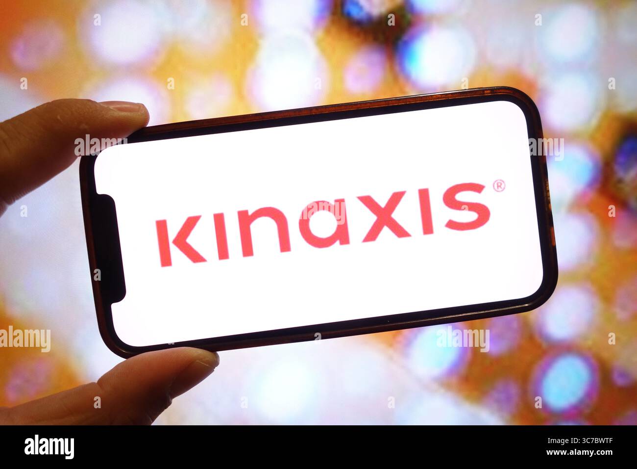 In this photo illustration, a Kinaxis company logo is seen displayed on ...