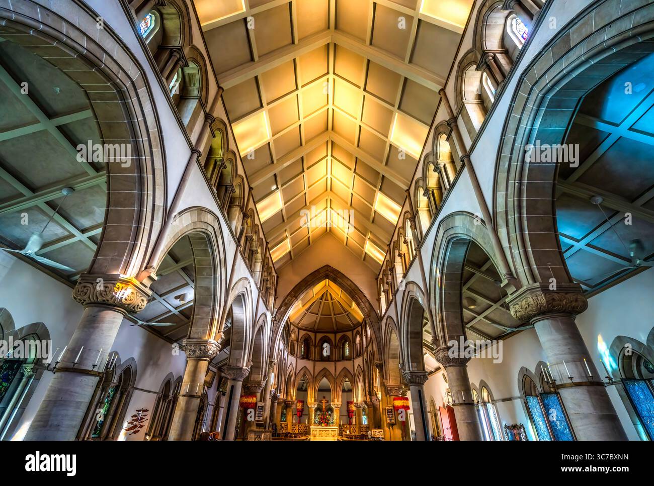 Colorful Basilica Altar Kahilis Feathered Royalty Standards St Andrew ...