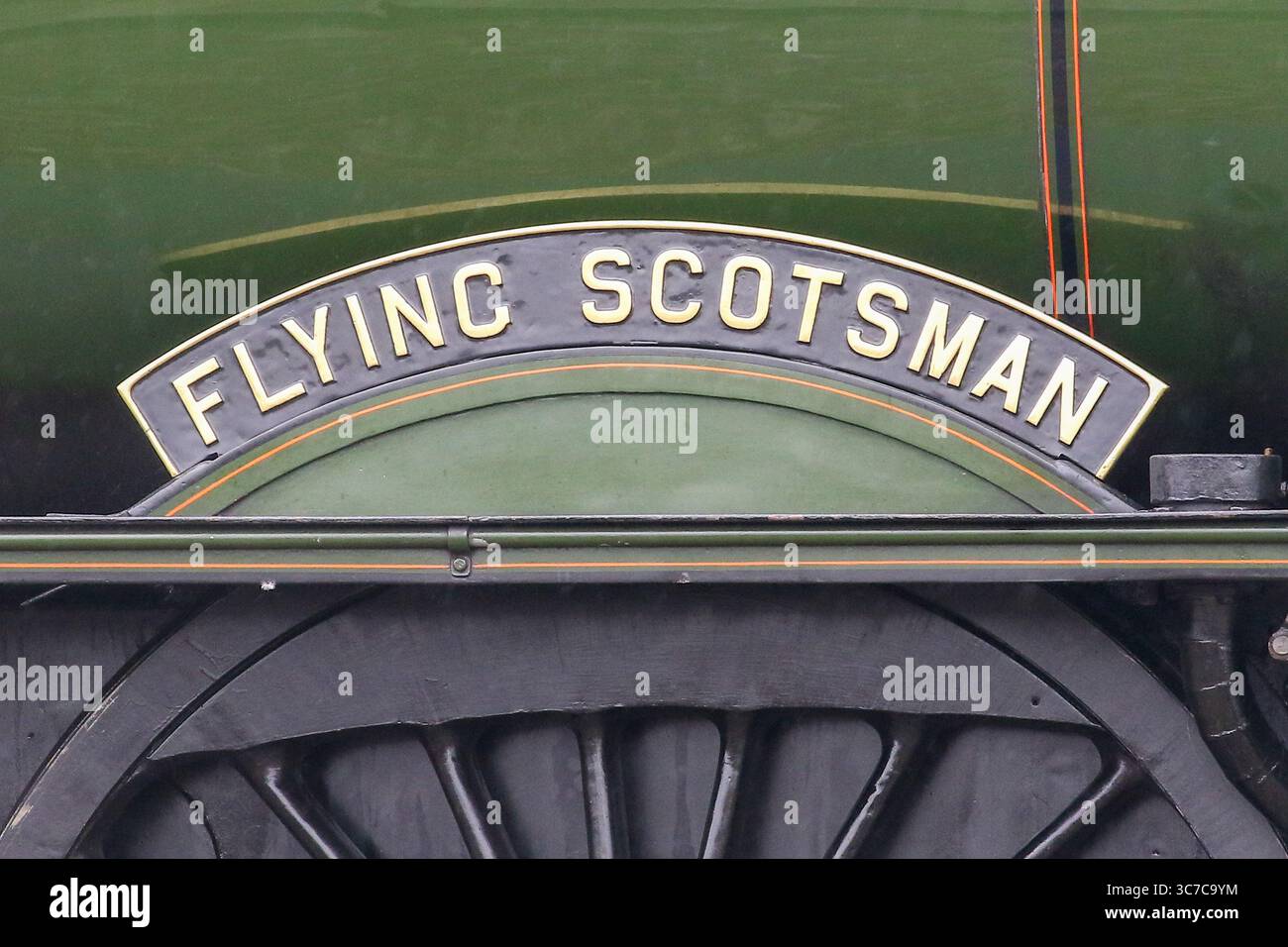 Derby, UK, 1, August, 2025:The Flying Scotman Nam PlateThe Greatest ...