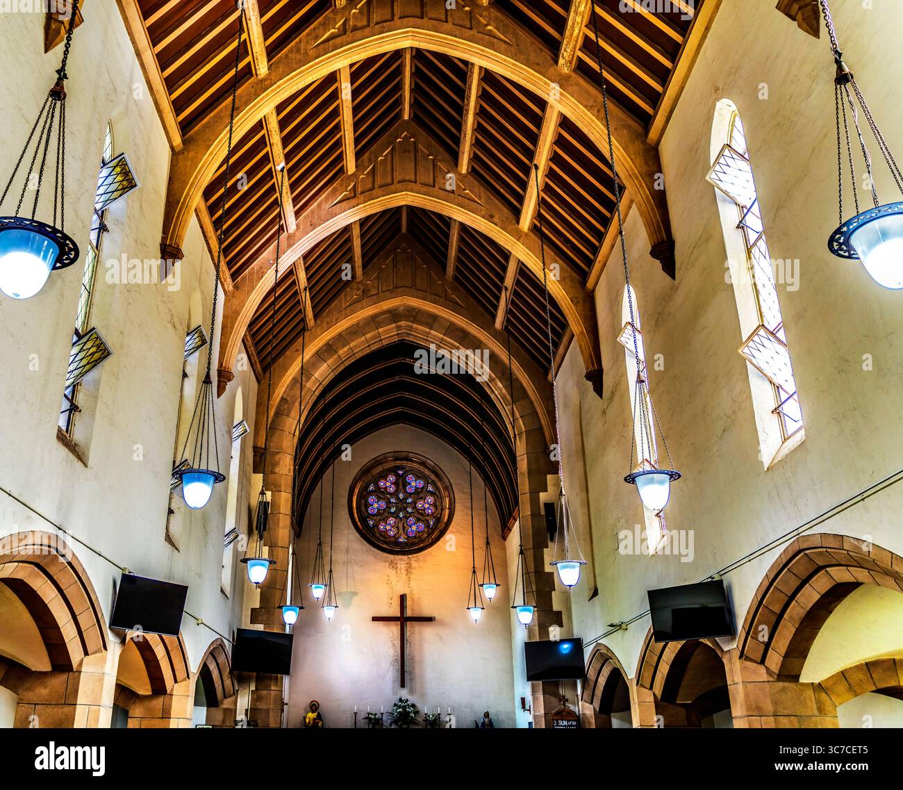 Colorful Basilica Altar Paul's Episcopal Church Honolulu Oahu Hawaii ...