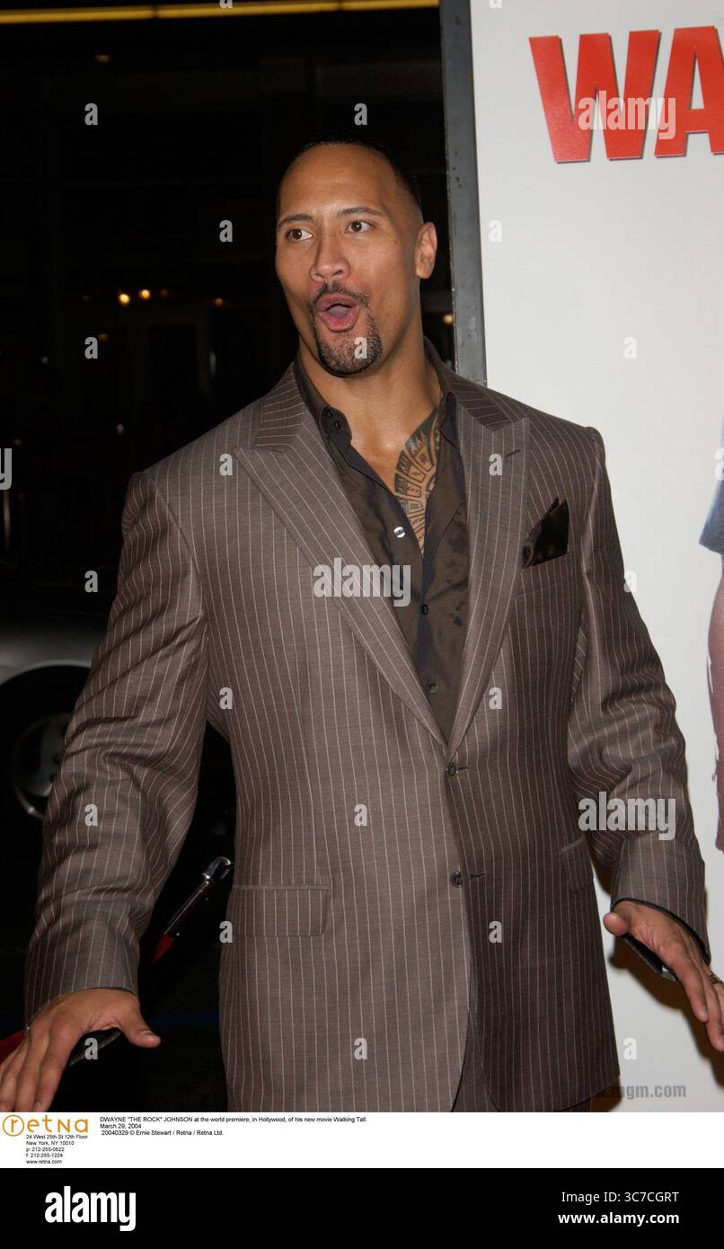 Rock johnson premiere walking tall hi-res stock photography and images ...