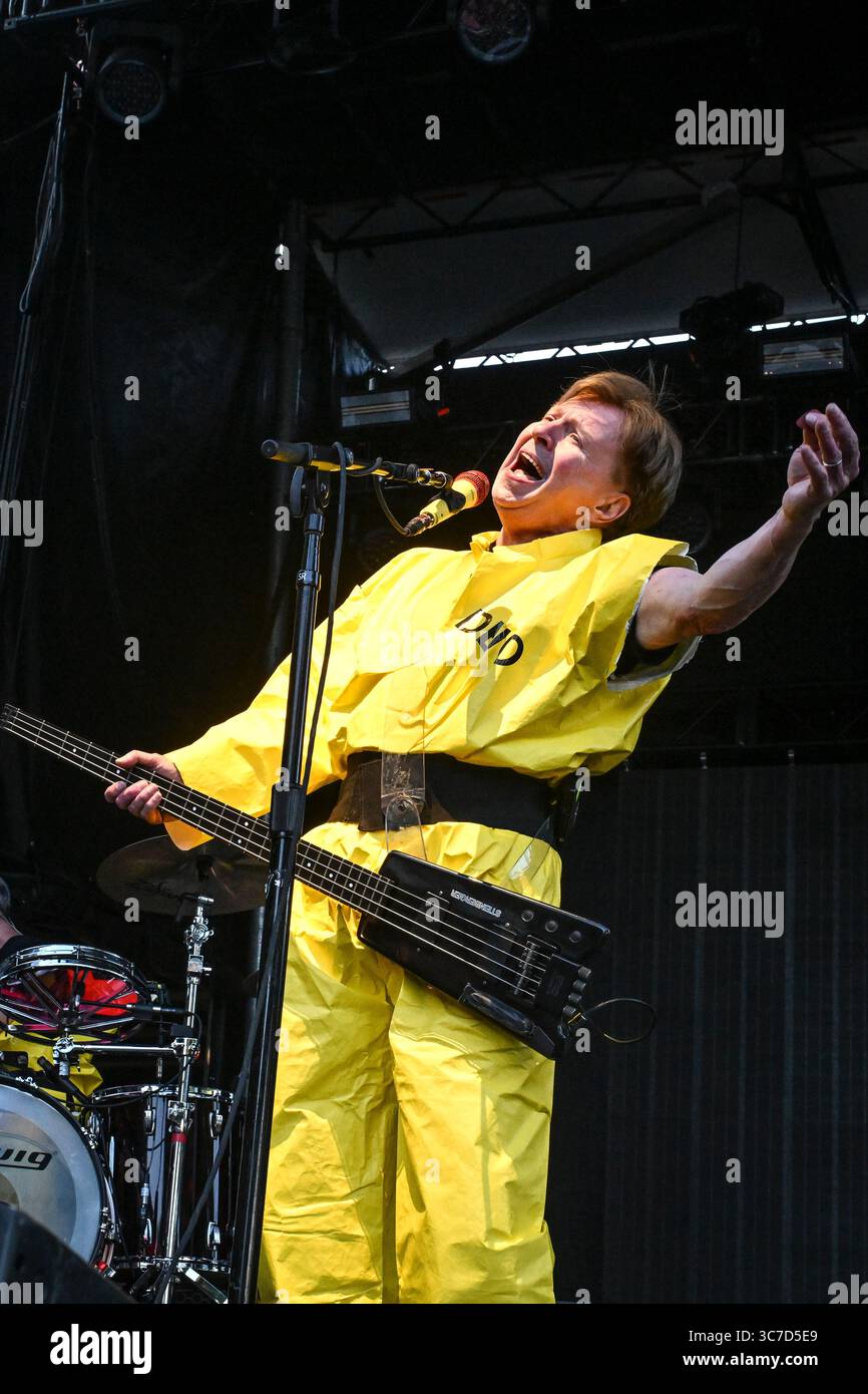 Gerald Casale of Devo performing onstage at Day 1 of the Project Pabst ...