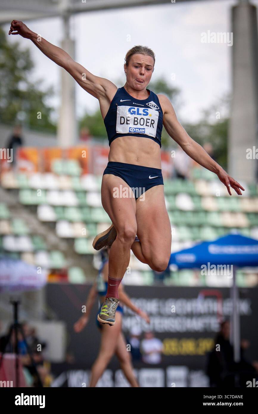 Paula de Boer (MTV L?beck); Deutsche Leichtathletik-Meisterschaften (Mehrkampf) am 01.08.2025 im ...