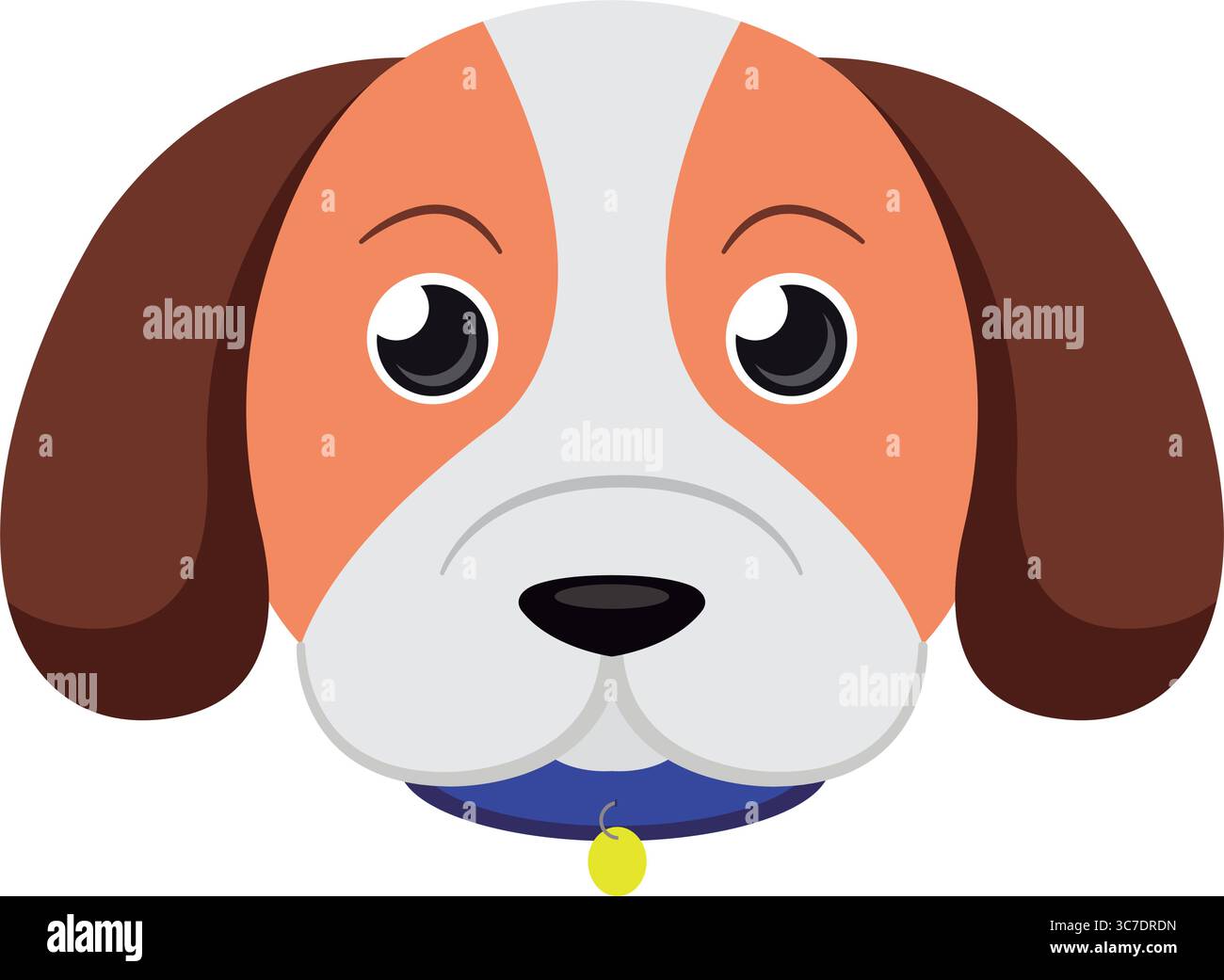 Beagle puppy face in Stock Vector Images - Alamy