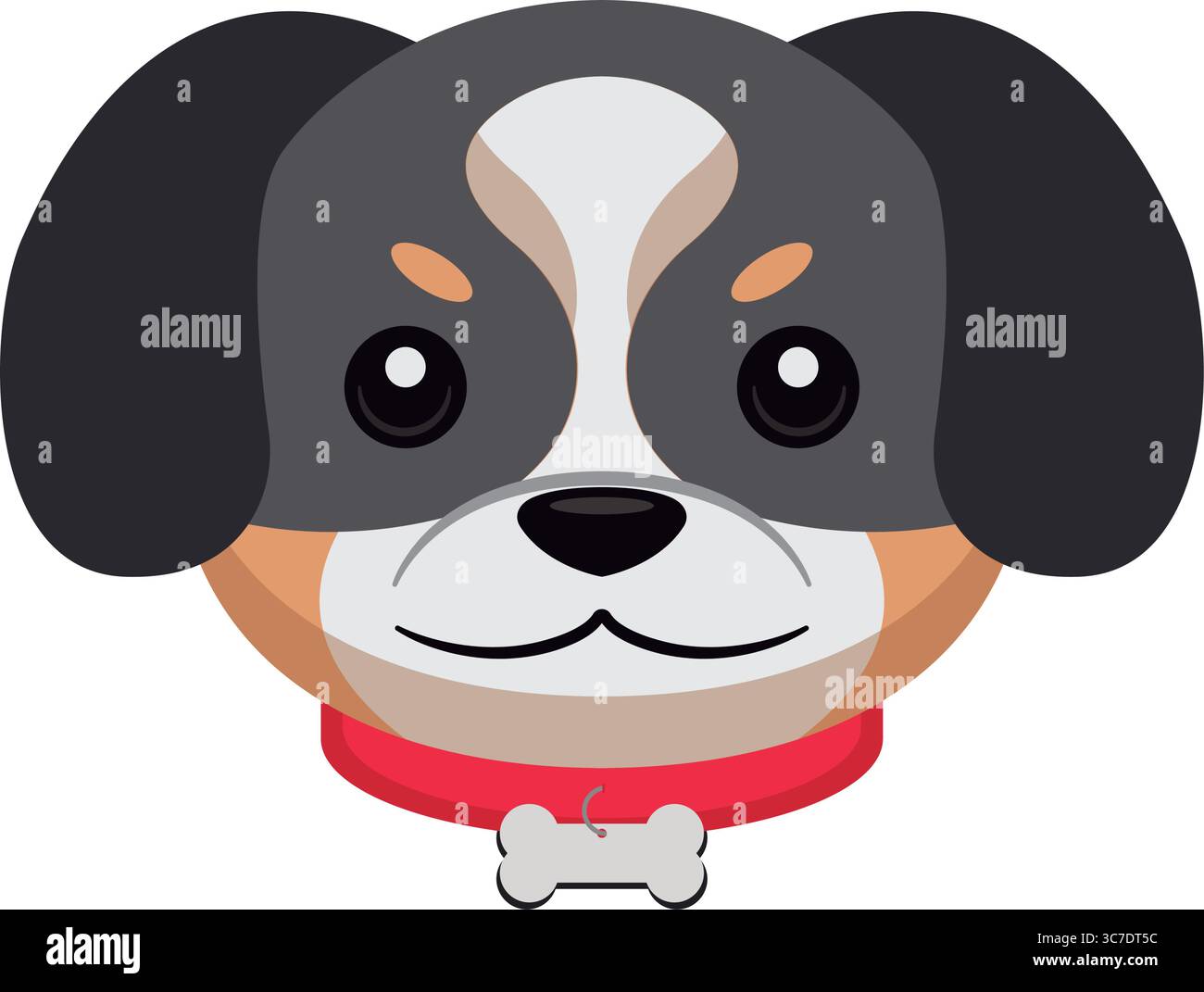 Cute beagle dog head art. Vector Stock Vector Image & Art - Alamy