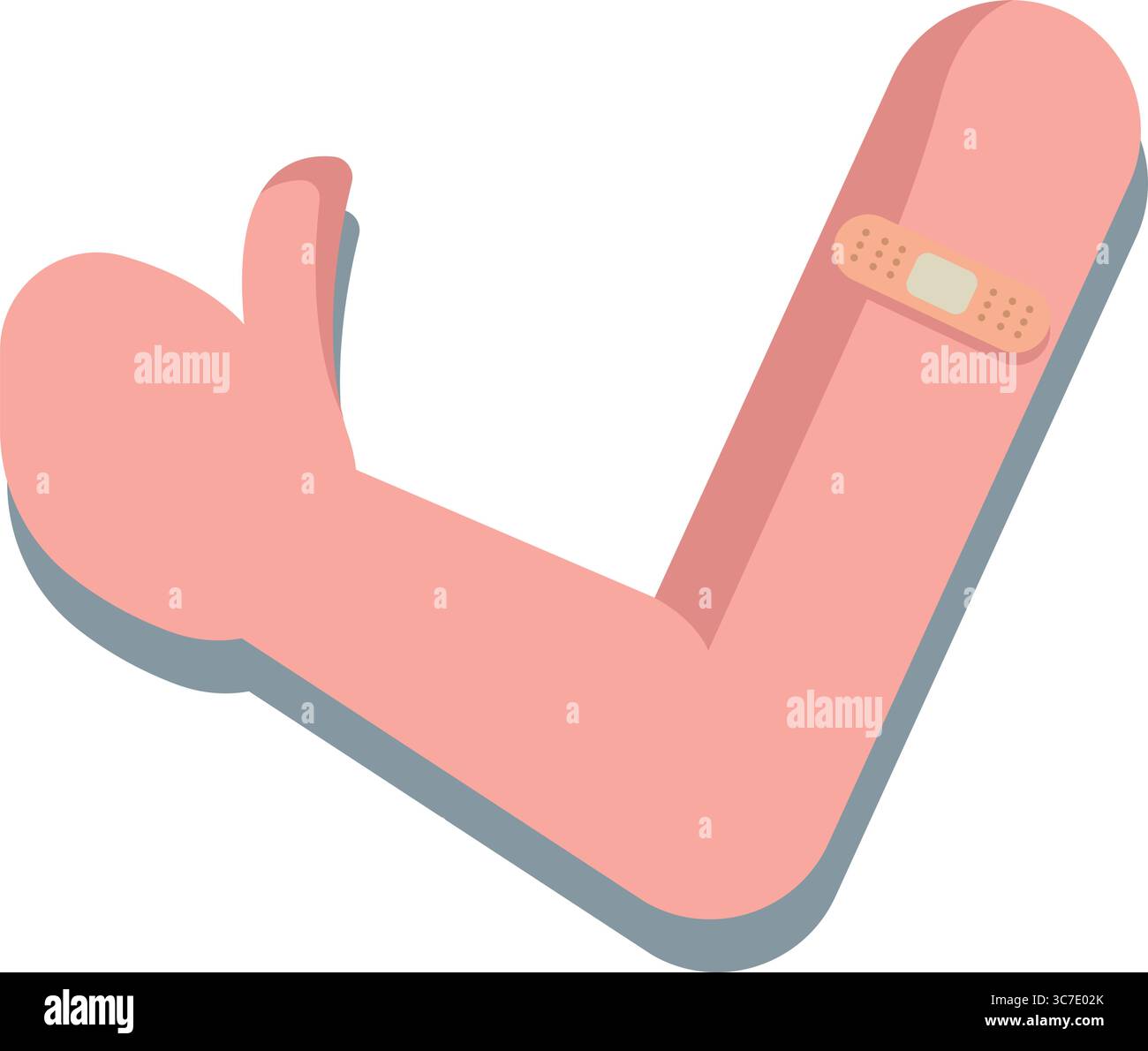 Arm with vaccine bandage. Vector Stock Vector Image & Art - Alamy