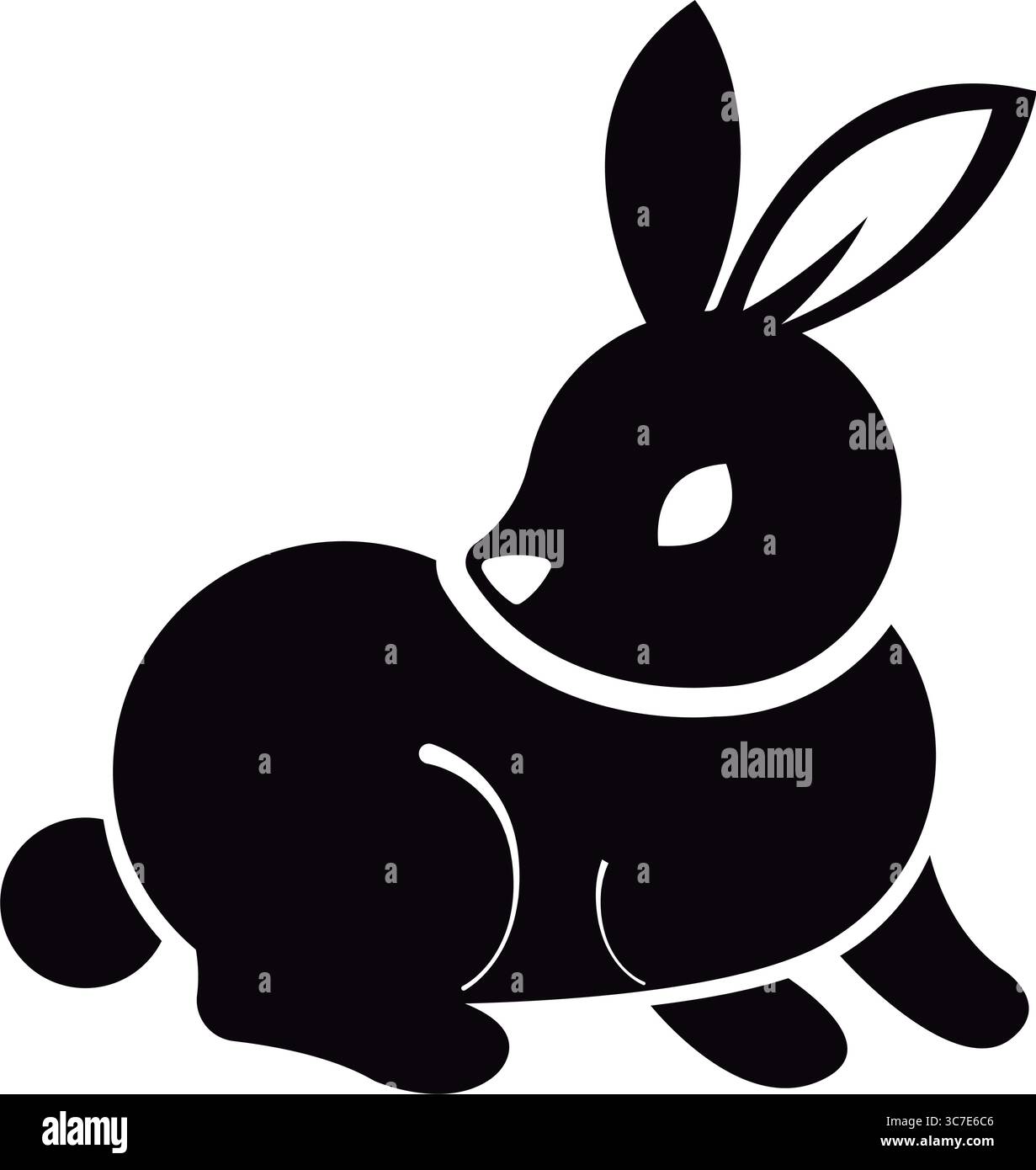 Rabbit illustration vector silhouette Stock Vector Images - Alamy