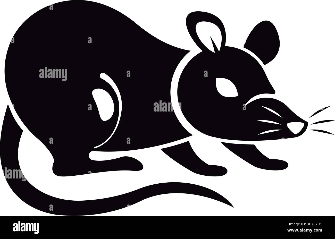 Vector illustration of tiny mouse Cut Out Stock Images & Pictures - Alamy