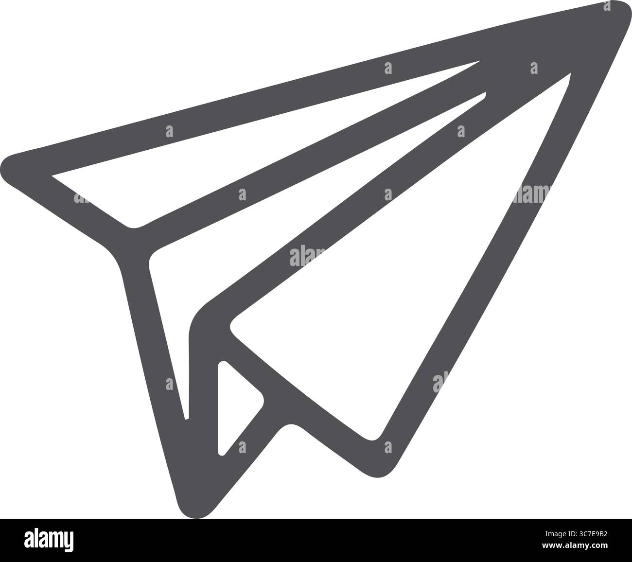 Paper airplane outline icon. Vector Stock Vector Image & Art - Alamy