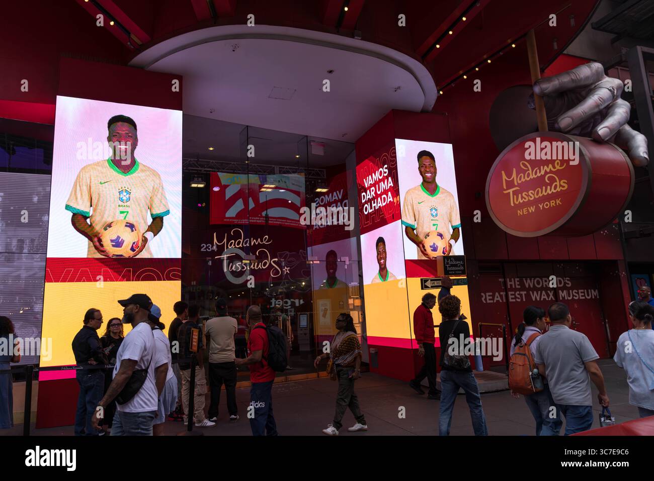 Statue of Brazilian soccer player Vini Jr. unveiled at Madame Tussauds ...