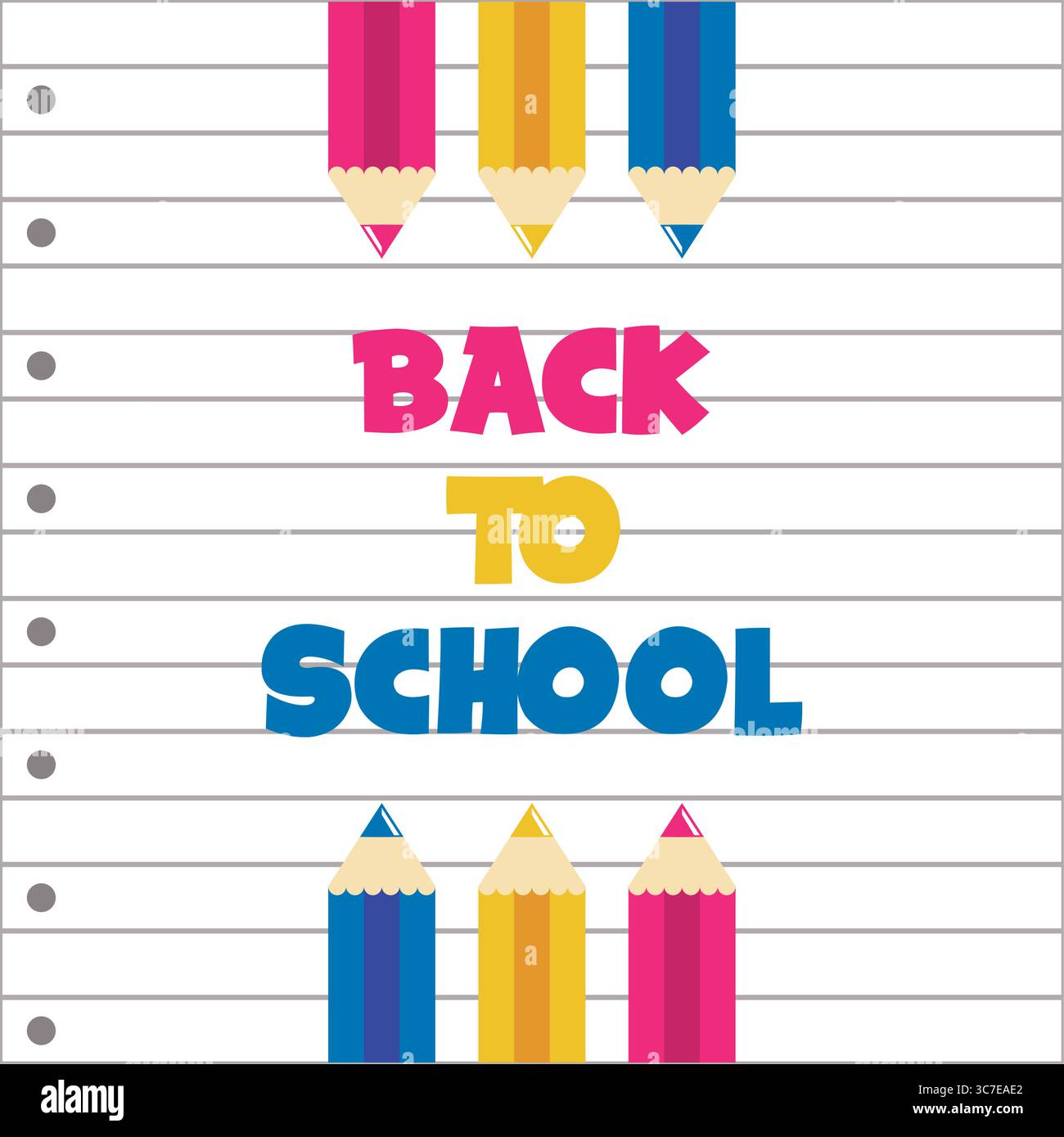 Back to school pencils. Vector Stock Vector Image & Art - Alamy