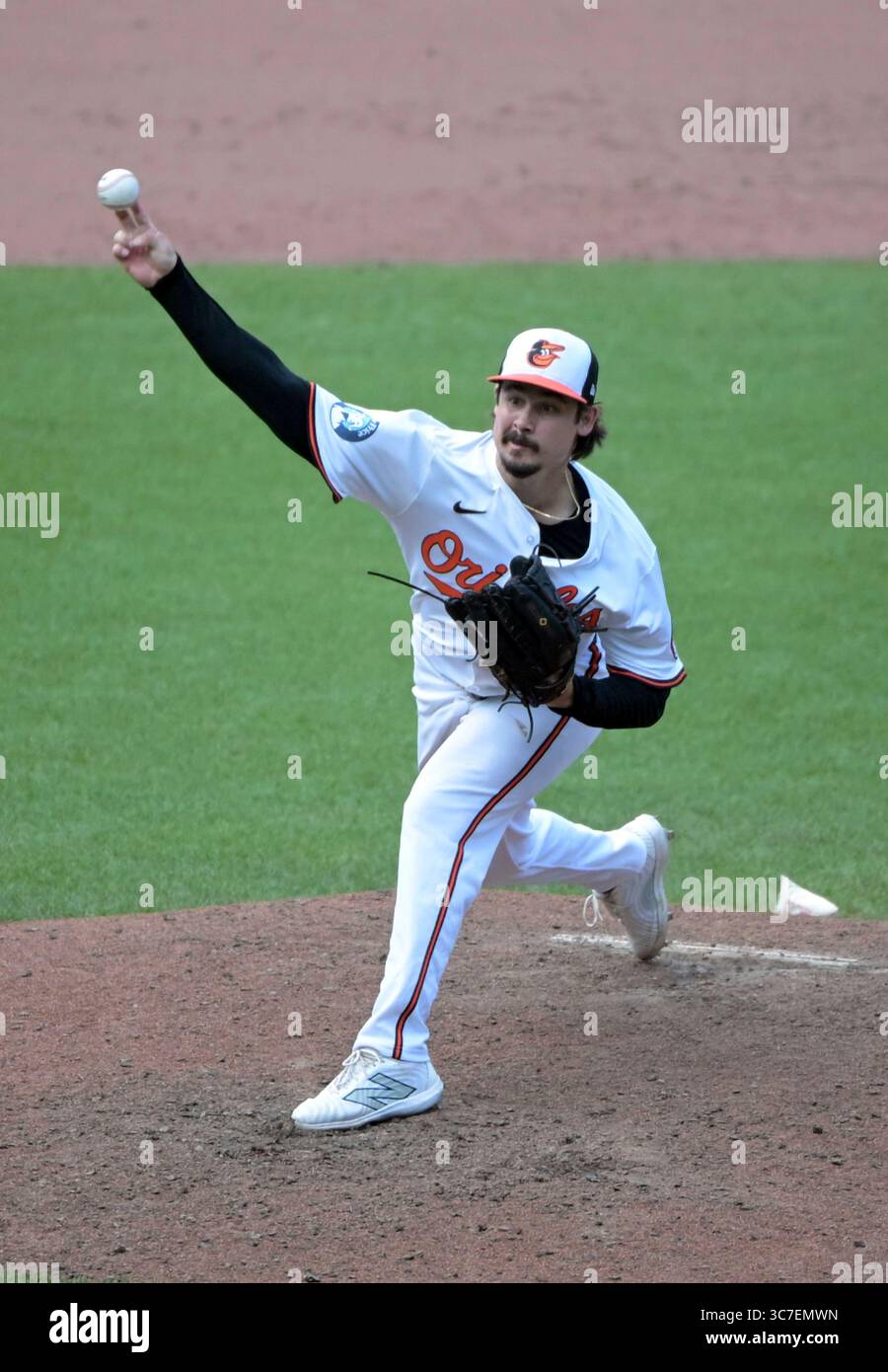 BALTIMORE, MD - JULY 30: Baltimore Orioles pitcher Kade Strowd (57 ...