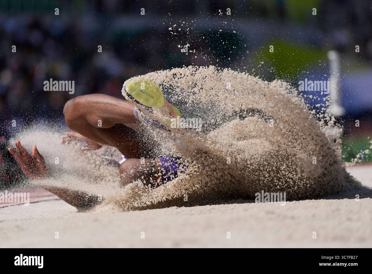 Sir Jonathan Sims competes in the men's long jump finals during the U.S ...