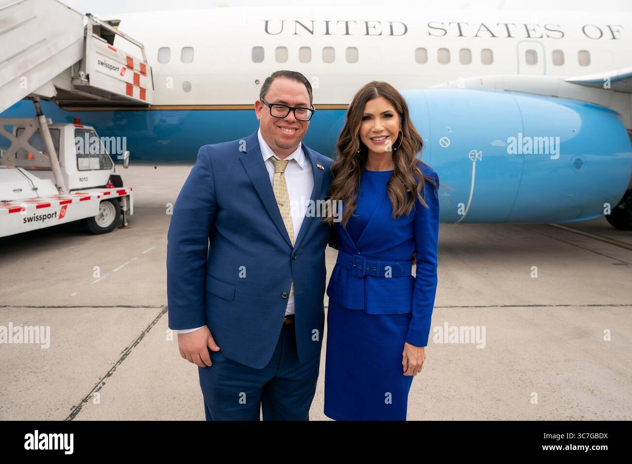 U.S. Department of Homeland Security (DHS) Secretary Kristi Noem poses ...