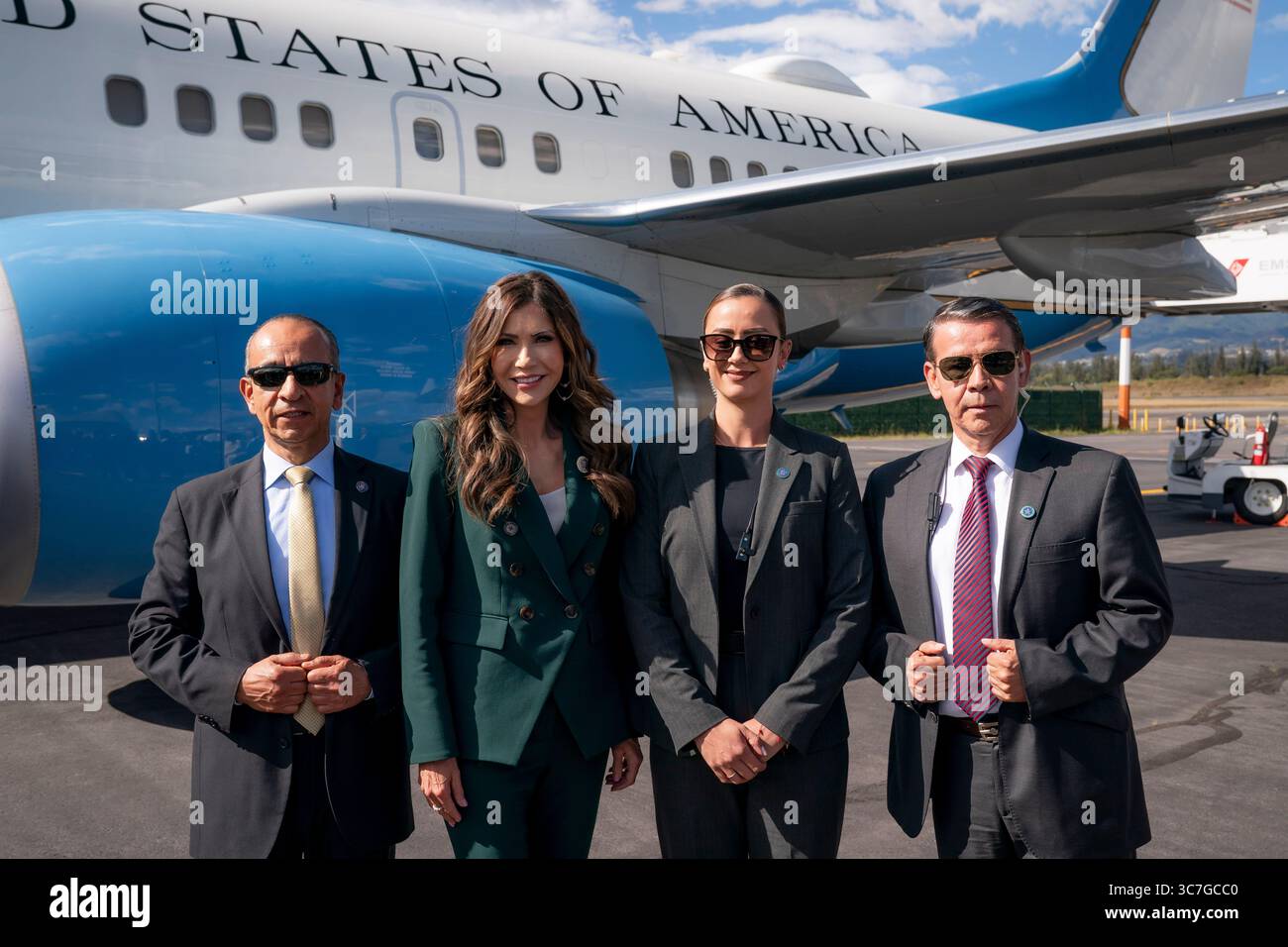 U.S. Department of Homeland Security (DHS) Secretary Kristi Noem poses ...