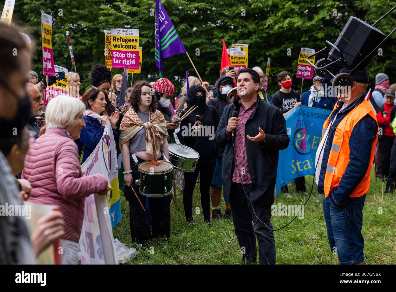 Leeds, UK. 01 AUG, 2025. Local MP for Leeds East, Richard Burgon ...